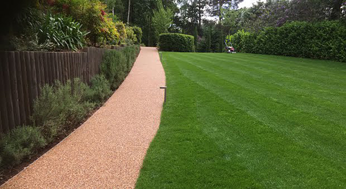 Porous pathway surfacing for private sports club | Addagrip Terraco ...