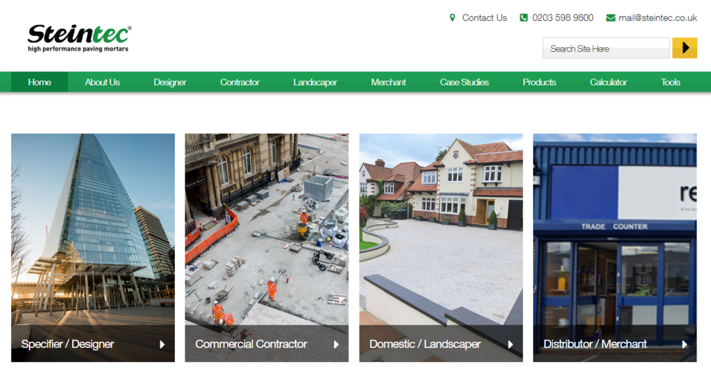 Steintec website gets a refresh | Steintec | ESI External Works