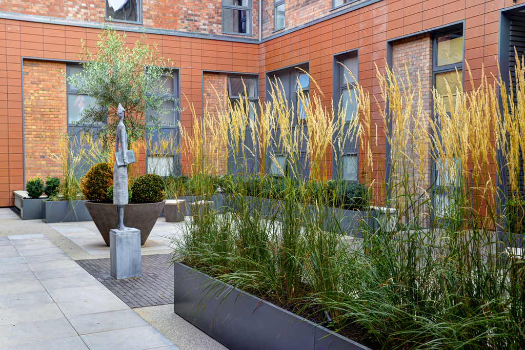 Planters for communal courtyard, residential development | IOTA | ESI ...