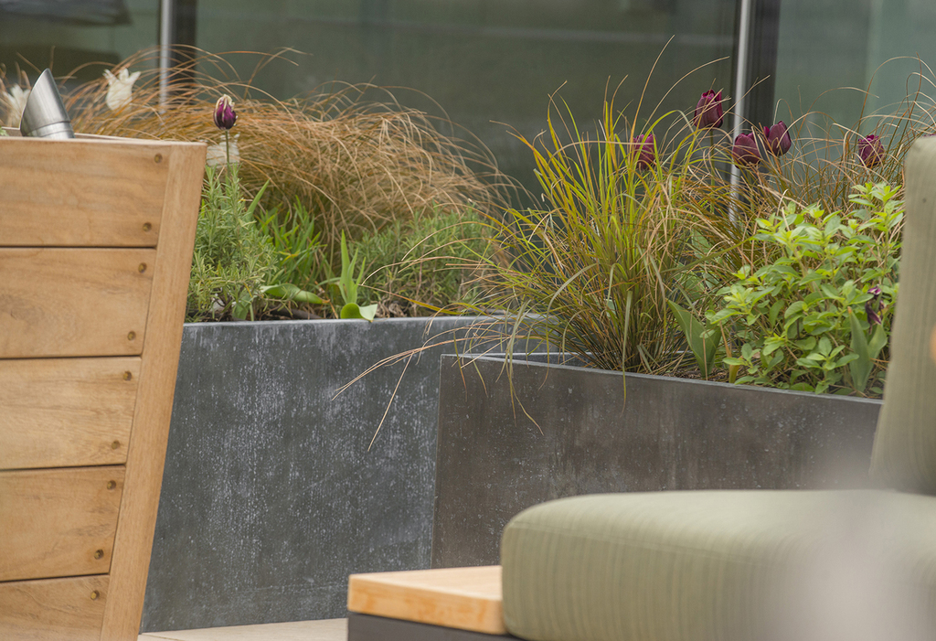 Bespoke zinc planters | IOTA | ESI External Works