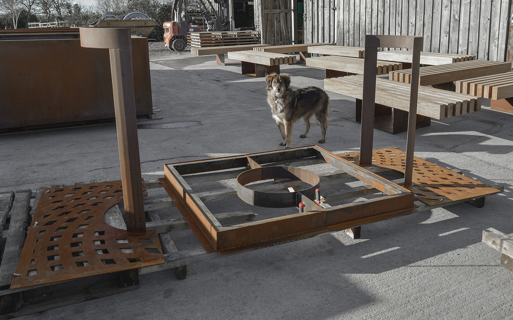 Corten steel tree grilles | IOTA | ESI External Works