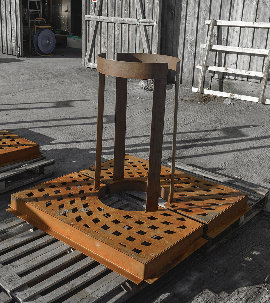 Corten steel tree grilles | IOTA | ESI External Works
