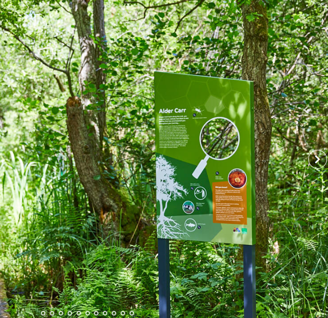 Bespoke weatherproof metal signage for wetland trail | Landmark | ESI ...