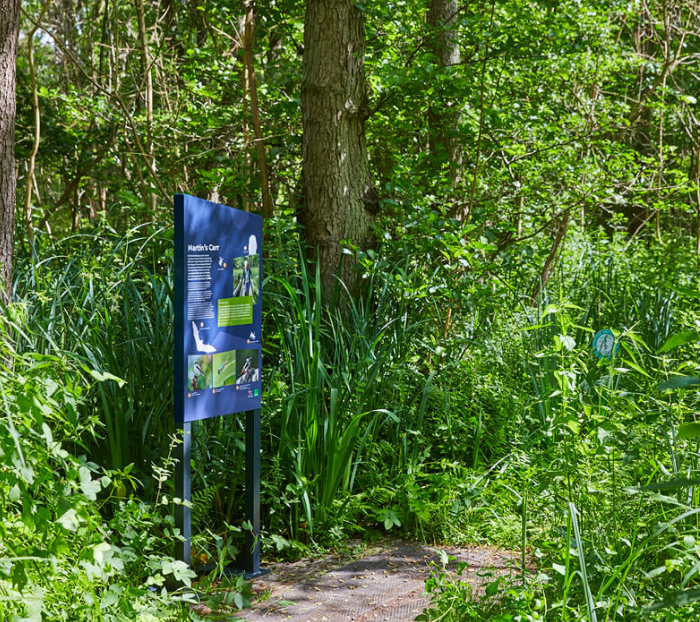 Bespoke weatherproof metal signage for wetland trail | Landmark | ESI ...
