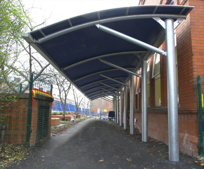 Bespoke covered walkways | DP Structures | ESI External Works