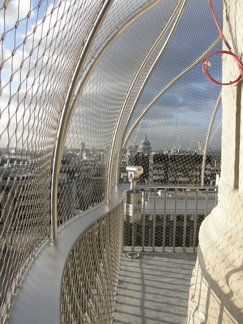 Wire mesh fall protection for viewing platform | MMA Architectural ...