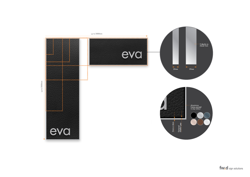 Flexible internal sign system - eva | fwdesign | ESI Interior Design
