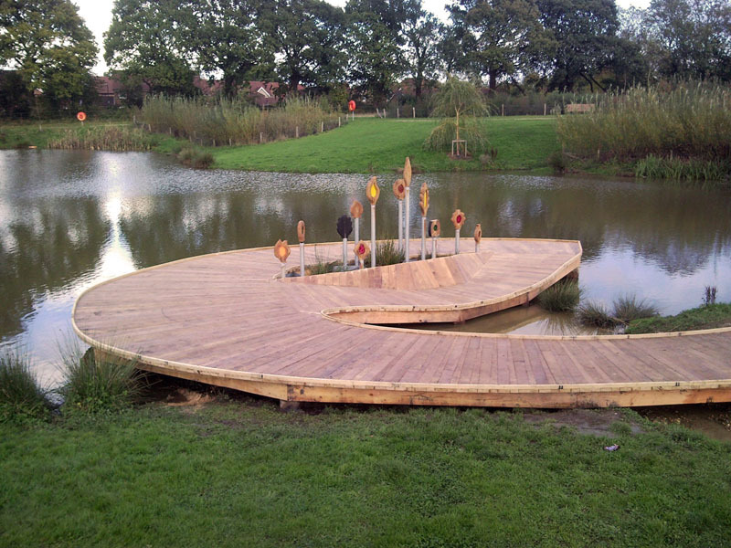 Bespoke timber habitat jetty | Handspring Design | ESI External Works
