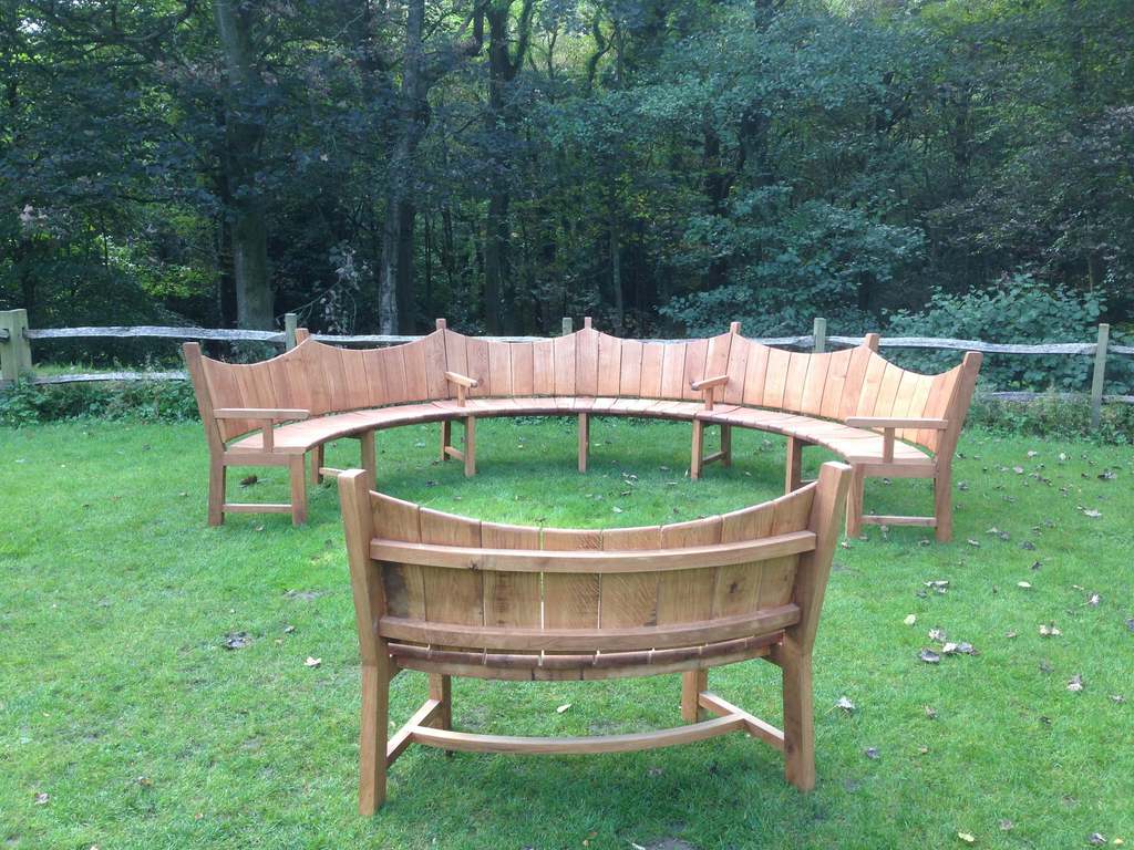 Bespoke timber tree seats | Handspring Design | ESI External Works
