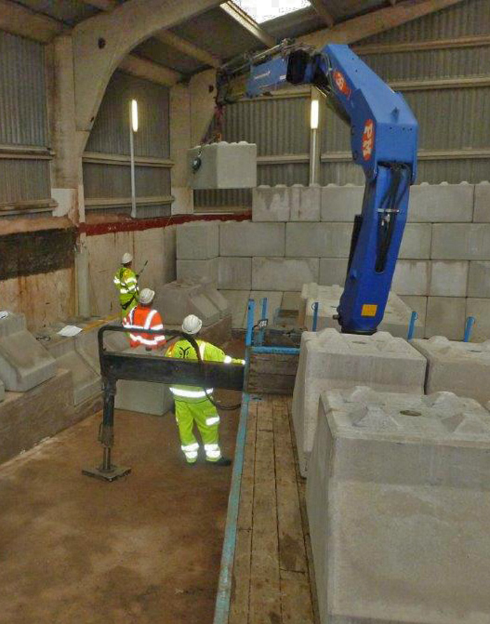 Retaining walls for salt barn refurbishment | Elite Precast Concrete ...