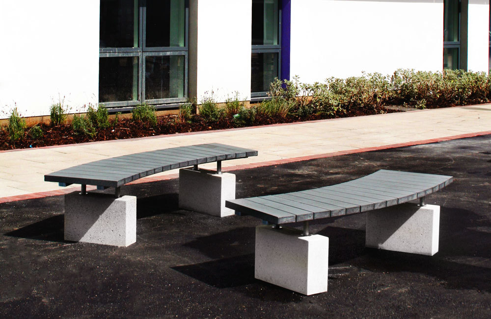Sheldon Curved Plinth Mounted Bench - SBN305 | Langley Design Street ...
