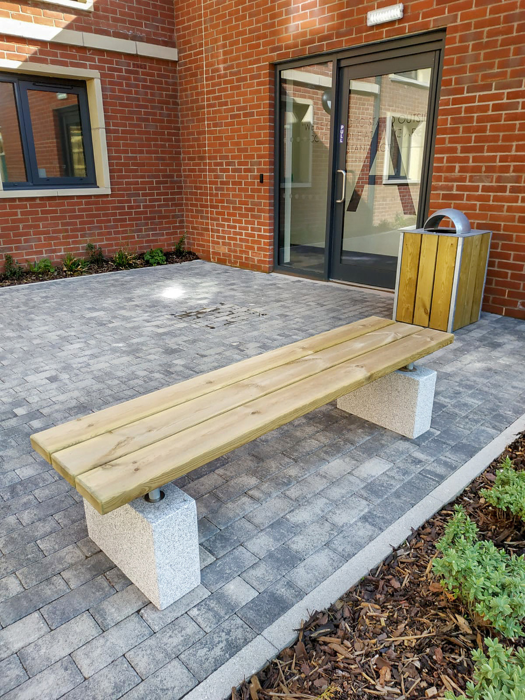 Sheldon Plinth Mounted Bench - SBN304 | Langley Design Street Furniture ...