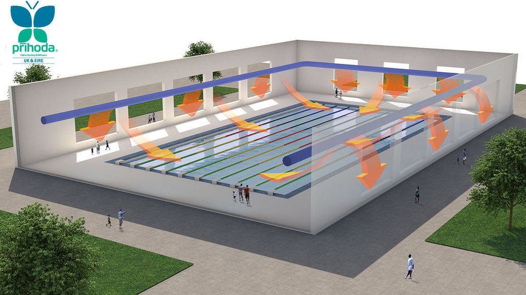 Fabric ducting for swimming pools | Prihoda UK Ltd | ESI Building Services