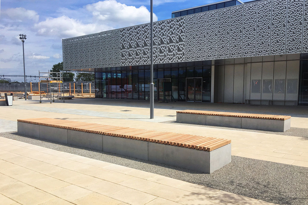 Bespoke seating for HVM at railway station | Factory Furniture | ESI ...