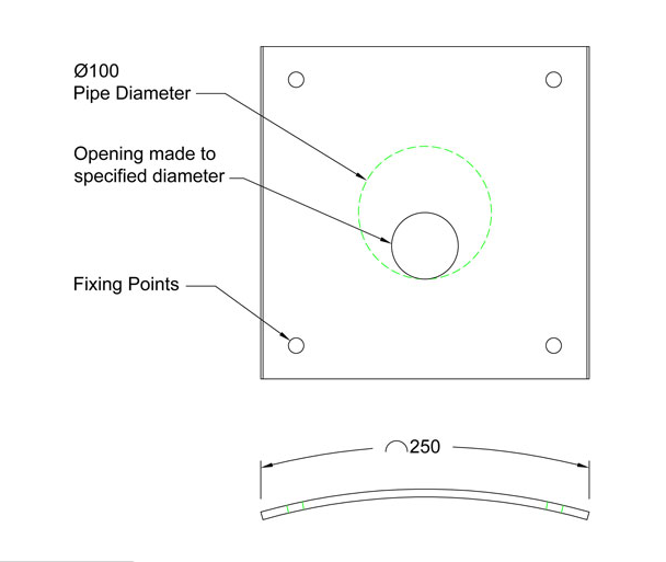 Galvanised steel orifice plates - curved | Althon | ESI External Works