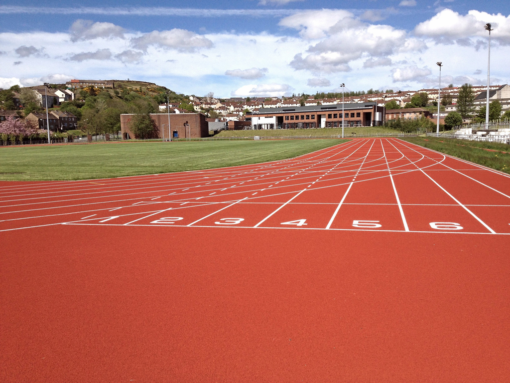 Synthetic athletics track installation | Hunter Construction (Aberdeen ...