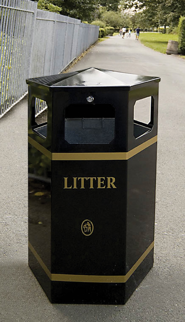 Citadel free-standing mild steel litter bin | Iles Waste Systems | ESI ...