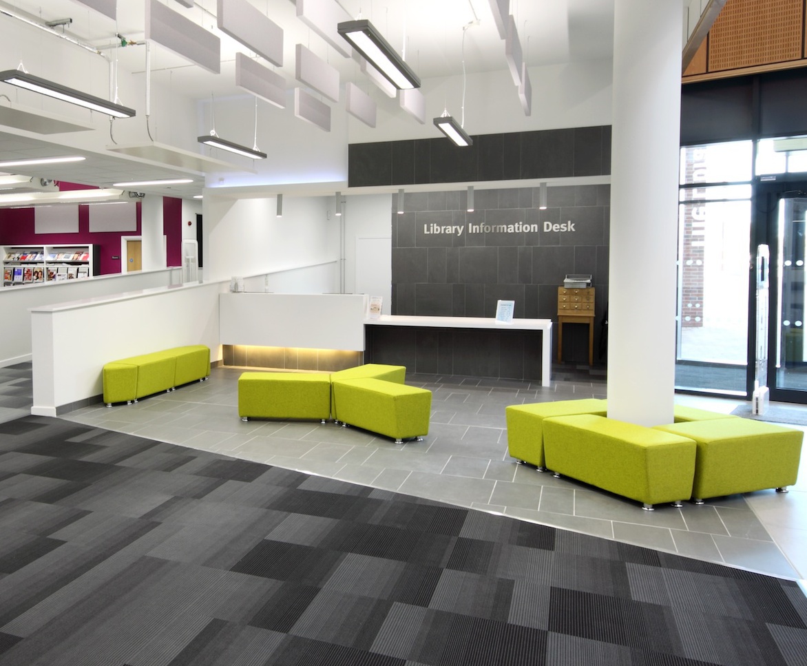 The Riverbank Building, Stafford College | Camira Fabrics | ESI ...