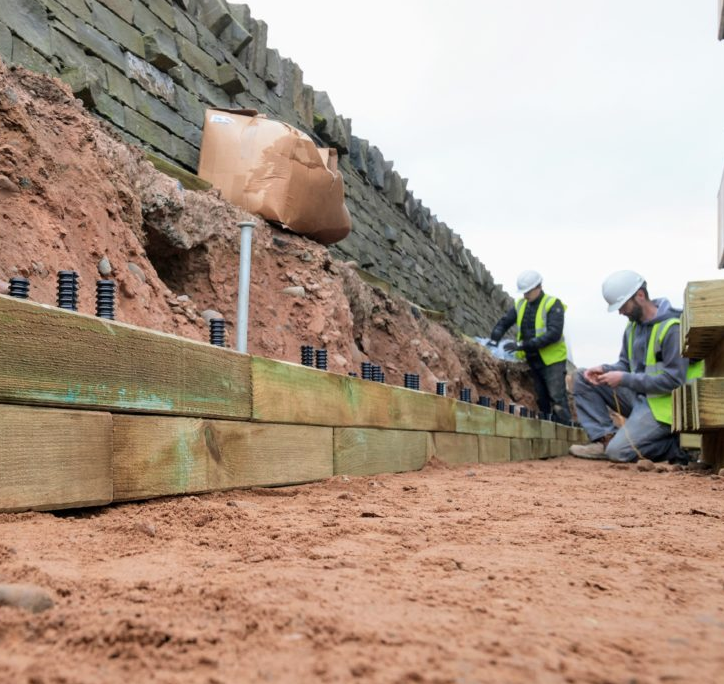 Modular retaining wall for £4.5m life sciences building | WoodBlocX ...