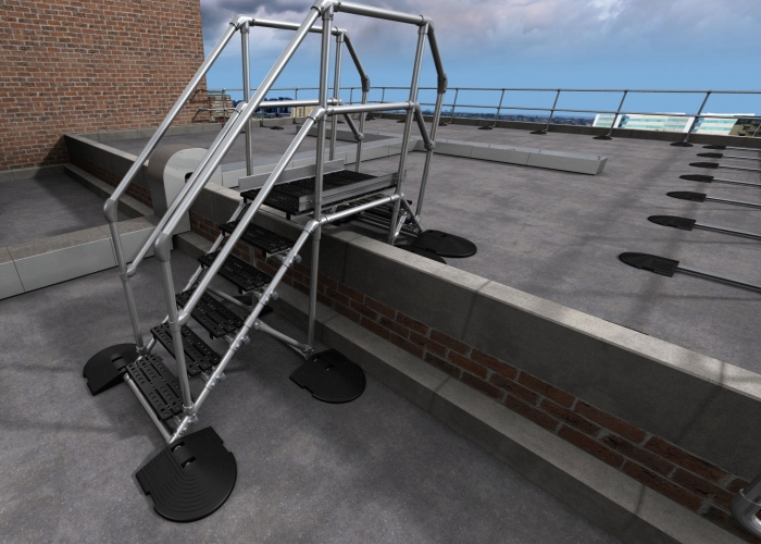 Step over platforms - bespoke | Kee Safety | ESI Building Design