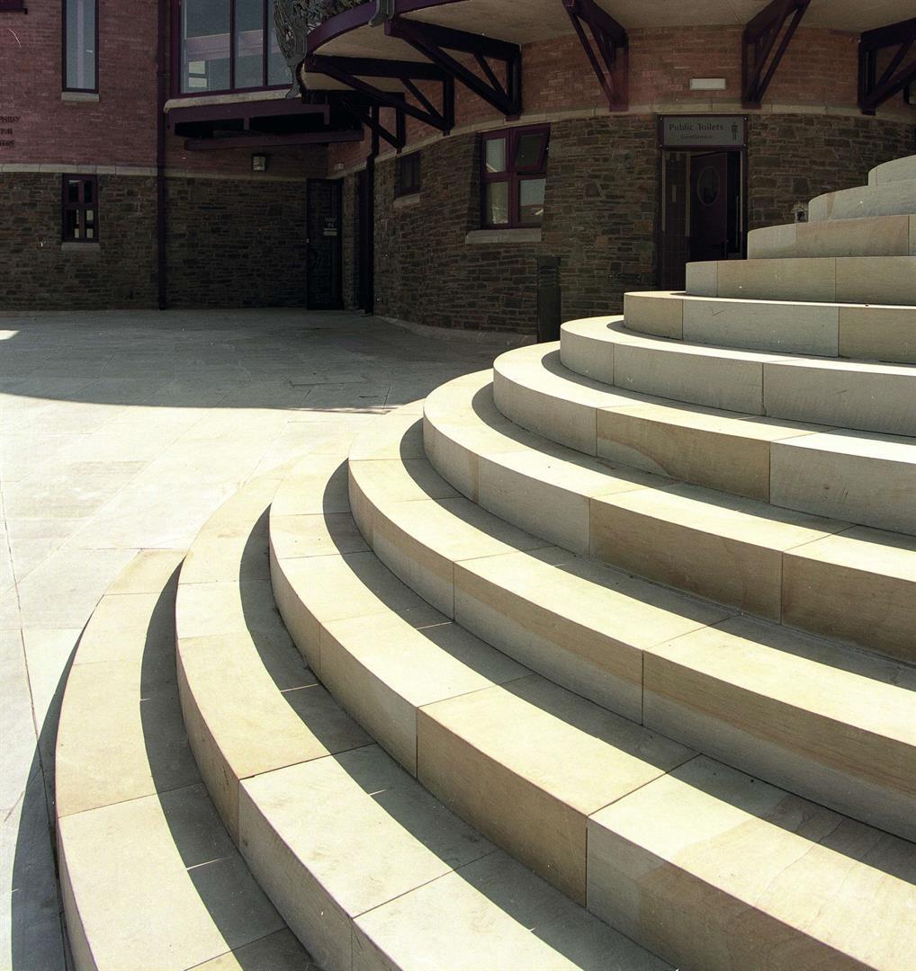 Scoutmoor Yorkstone steps | Marshalls | ESI External Works
