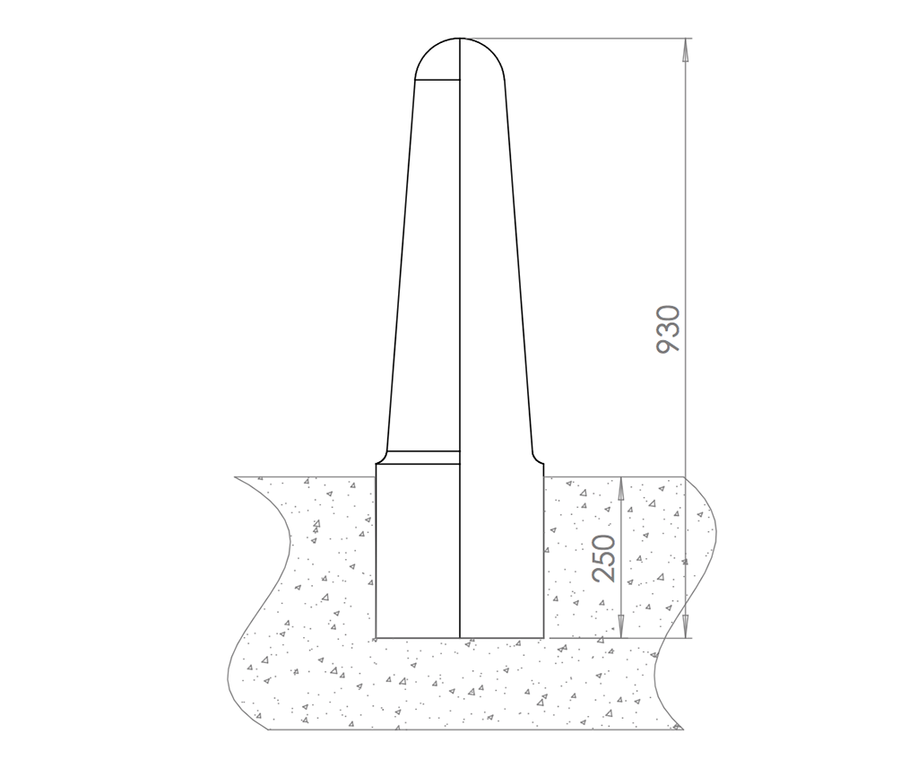 ASF building protection corner bollard | Architectural Street ...
