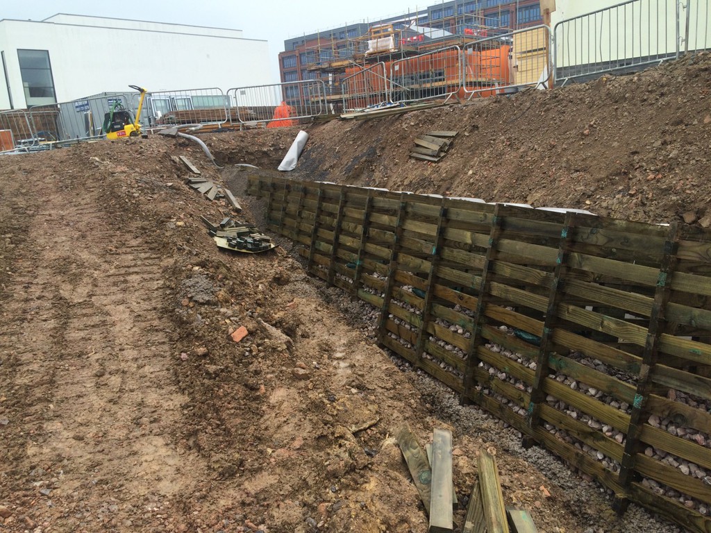 Permacrib timber retaining wall for new primary school | Phi Group ...