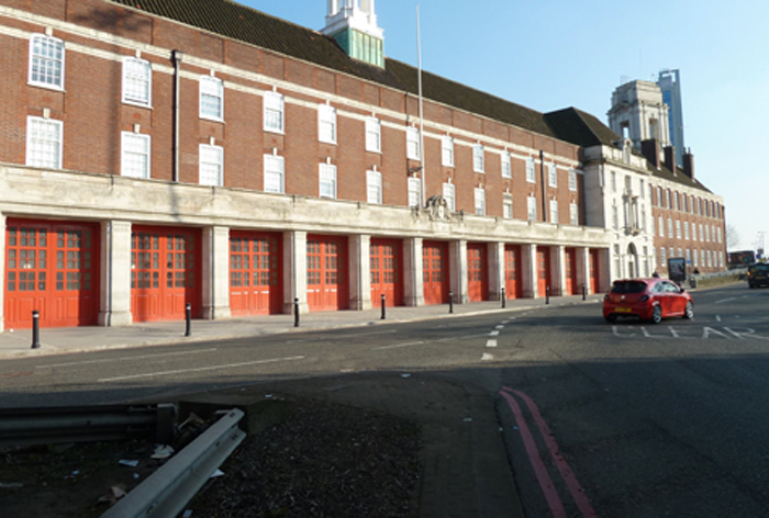 Blue-grey granite setts, slabs and kerbs - fire station | Pomery ...