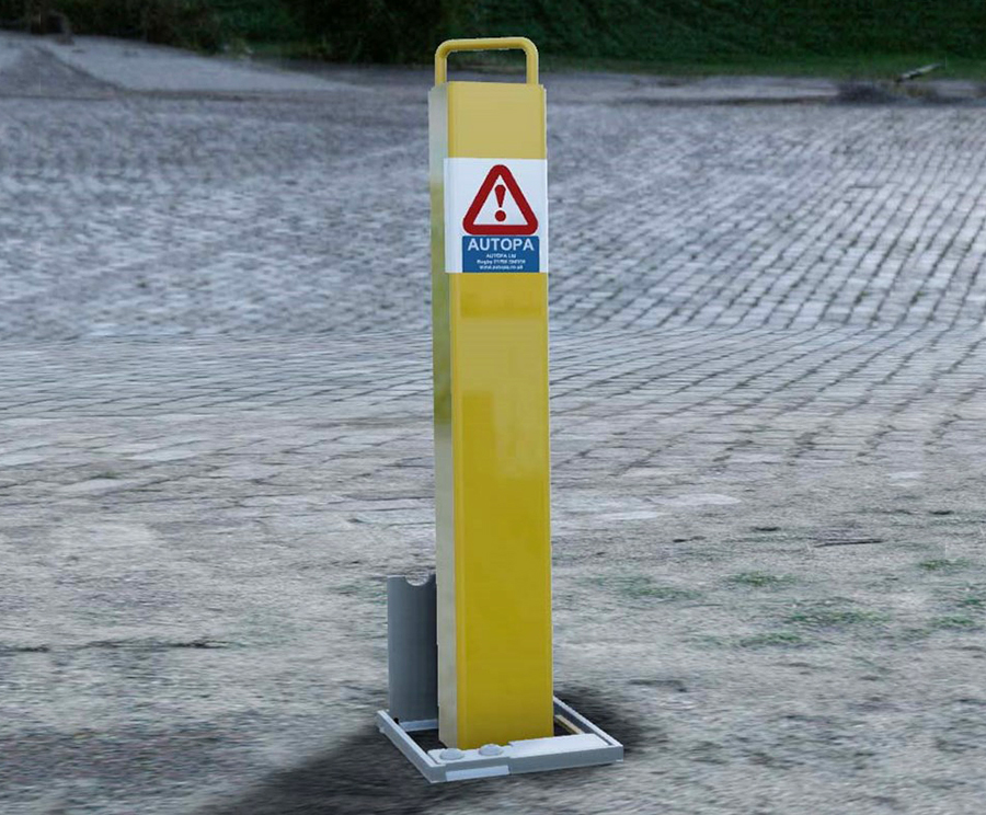 Square RetractaPost 500 - retractable parking post | AUTOPA | ESI ...