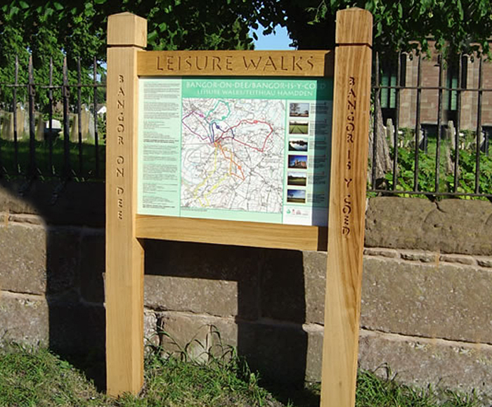 Routed oak entrance signs | Shelley Signs | ESI External Works