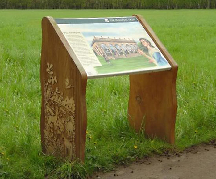 Cedar interpretation panels for National Trust house | Shelley Signs ...
