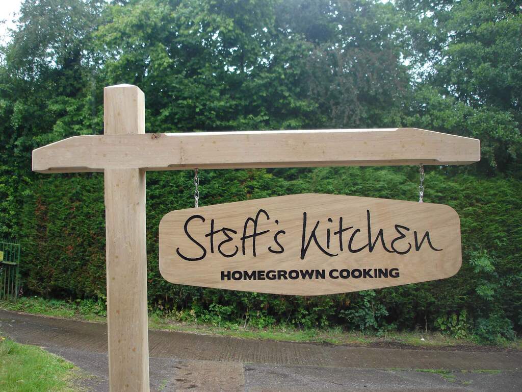 Routed oak entrance signs | Shelley Signs | ESI External Works