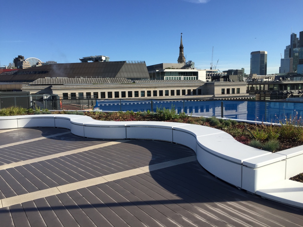 Seating and planter system for corporate roof terrace | Citysquared ...
