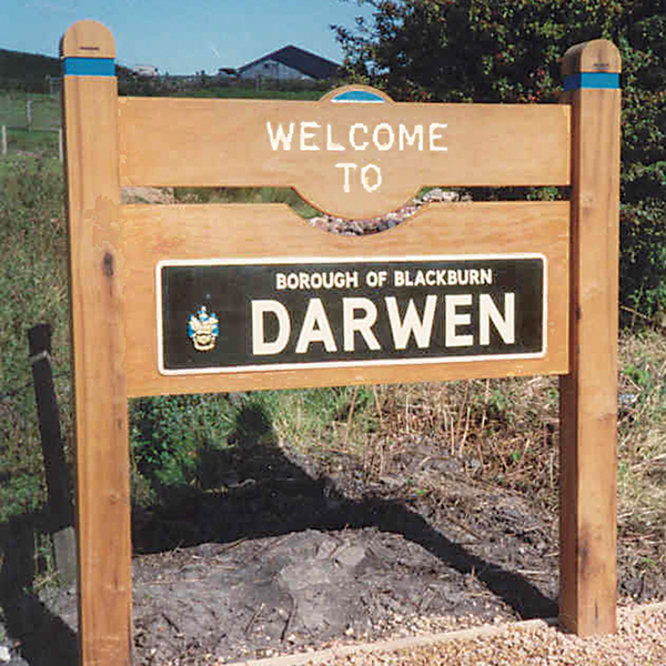 Hardwood timber civic signs | Woodscape | ESI External Works