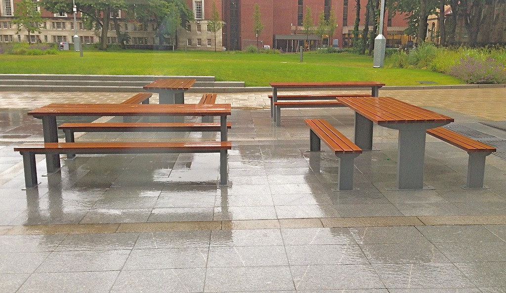 Burlington hardwood timber picnic table and bench set | Woodscape | ESI ...