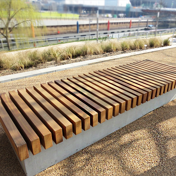 Clifton wall-mounted hardwood seat | Woodscape | ESI External Works