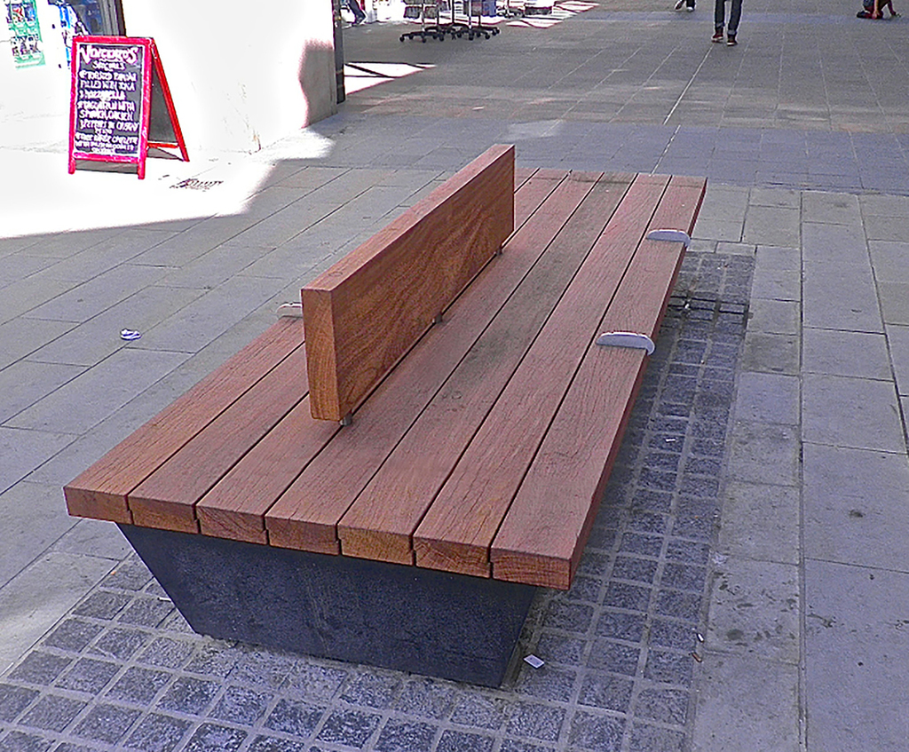 Lancaster hardwood timber double-sided seat | Woodscape | ESI External ...
