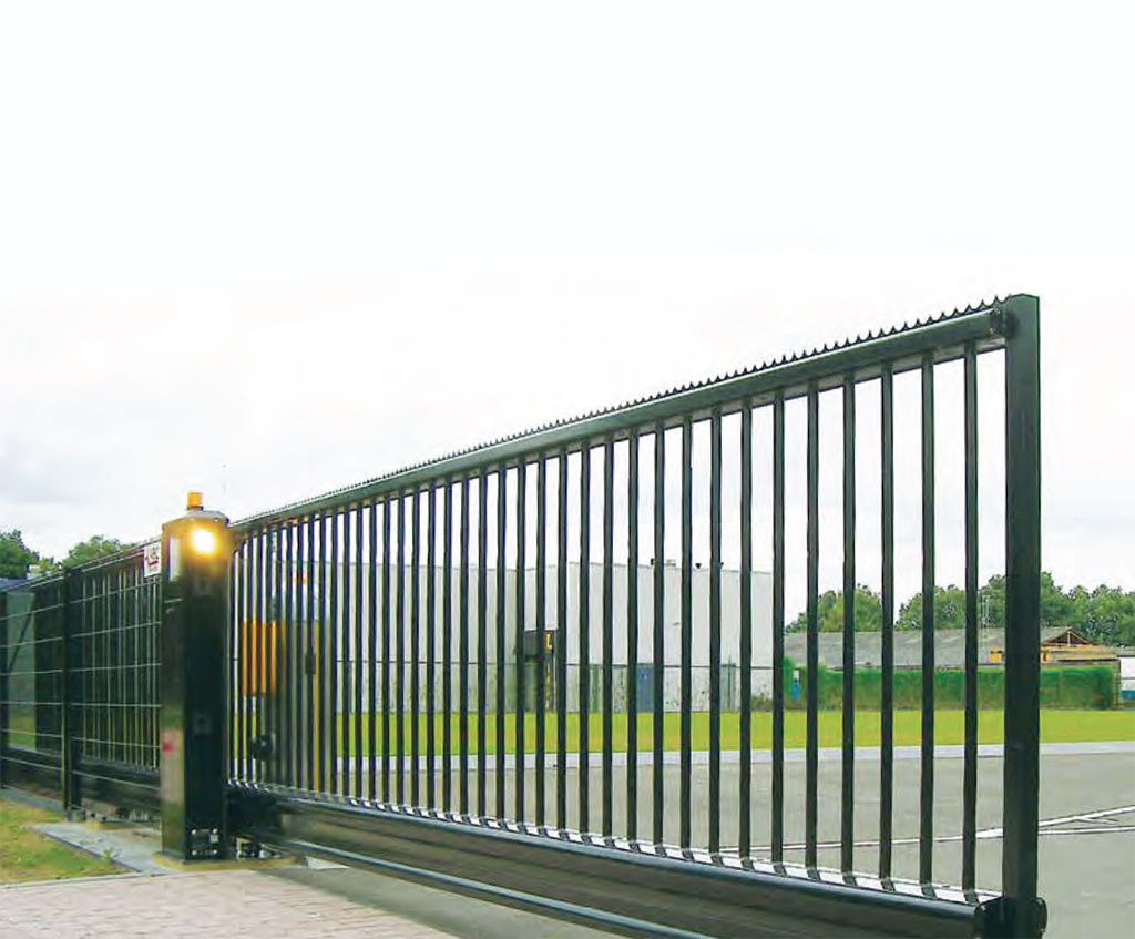 Automated / manual sliding cantilevered security gates | Zaun | ESI ...