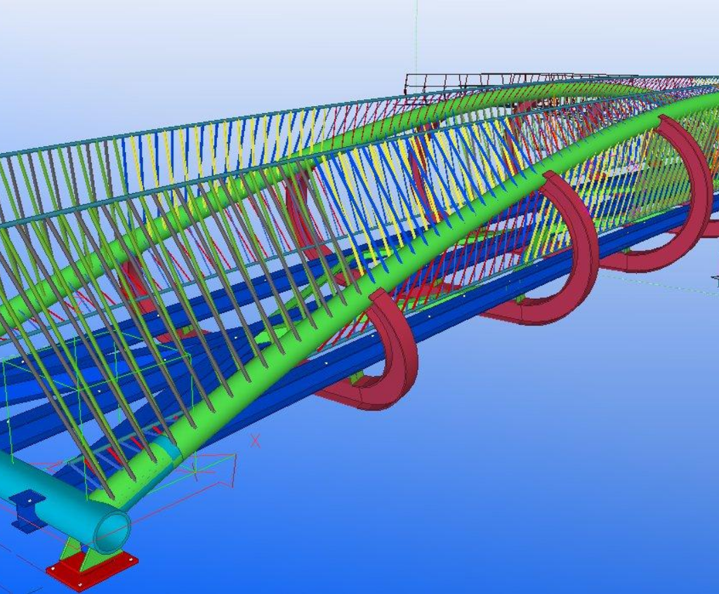 Artist-designed curved Vierendeel truss bridge | CTS Bridges | ESI ...