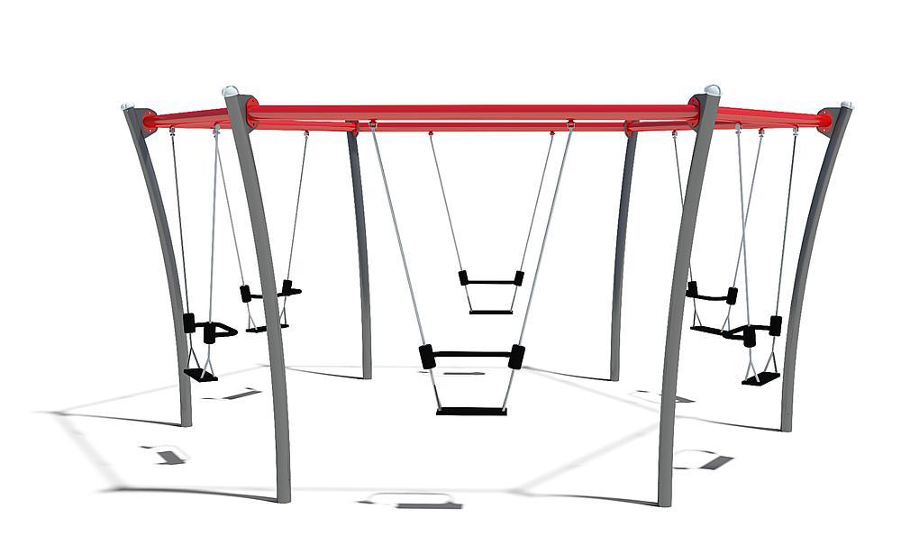 Unique hexagonal multi swing | eibe Play Ltd | ESI External Works