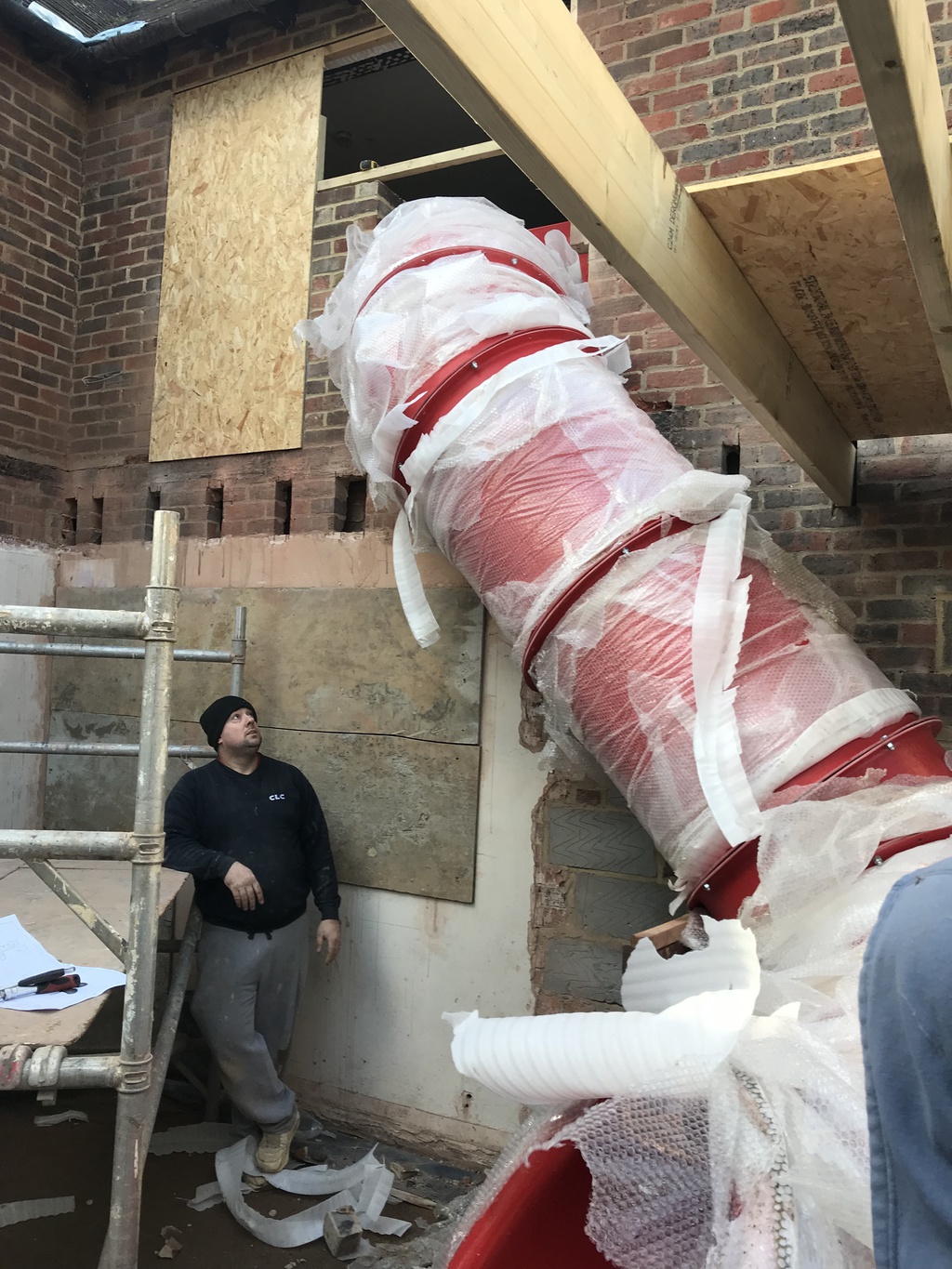 Bespoke indoor tube slide installed in family home | eibe Play Ltd ...