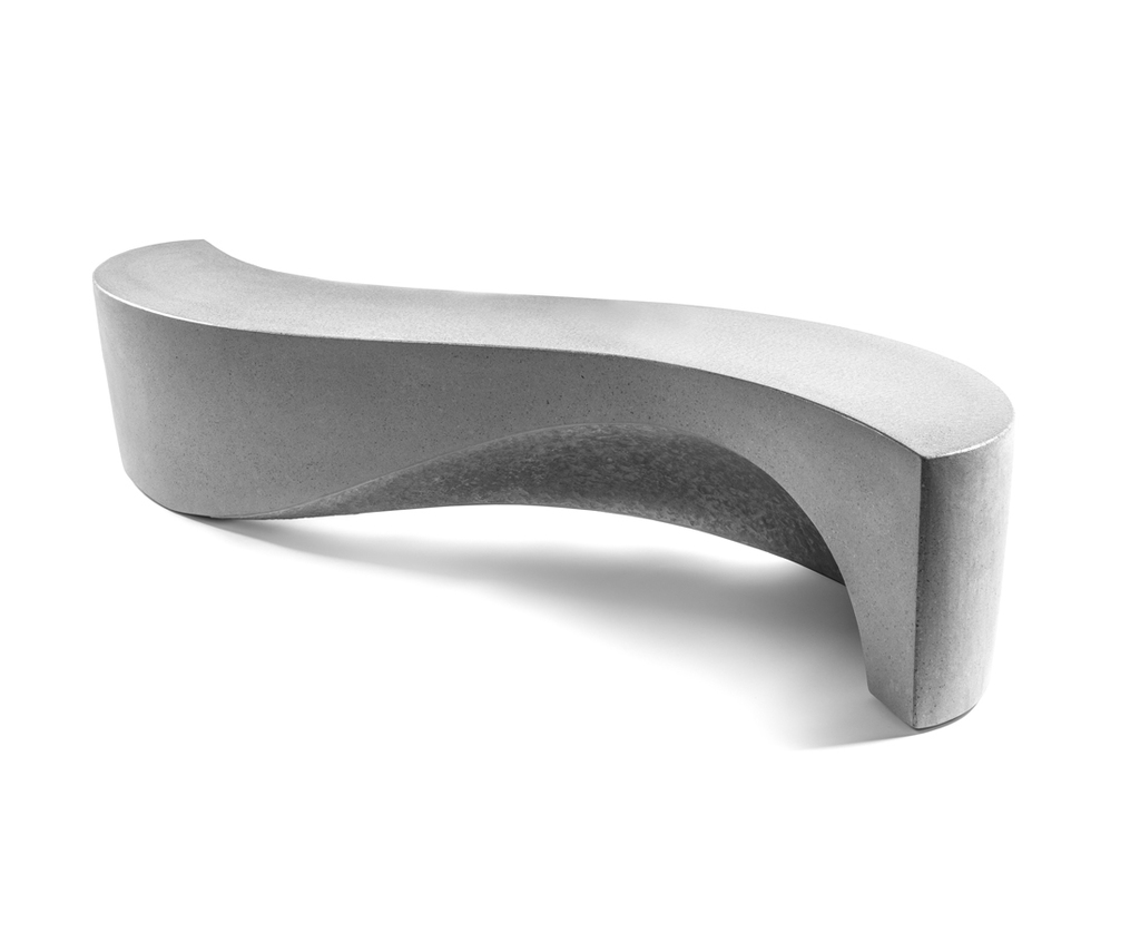 Wave granite aggregate concrete bench | Barrell Sculpture | ESI ...