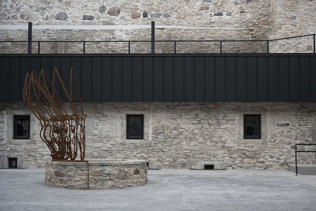 Titanium zinc cladding enhances castle entrance pavilion | RHEINZINK ...