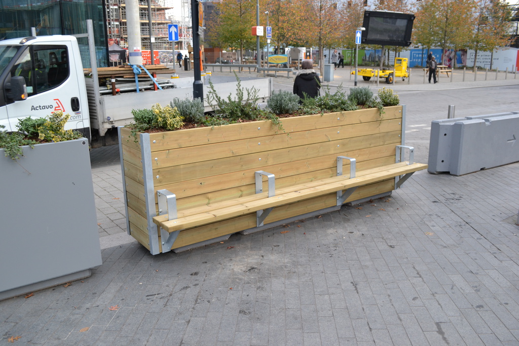 Long barrier planters | Street Design | ESI External Works