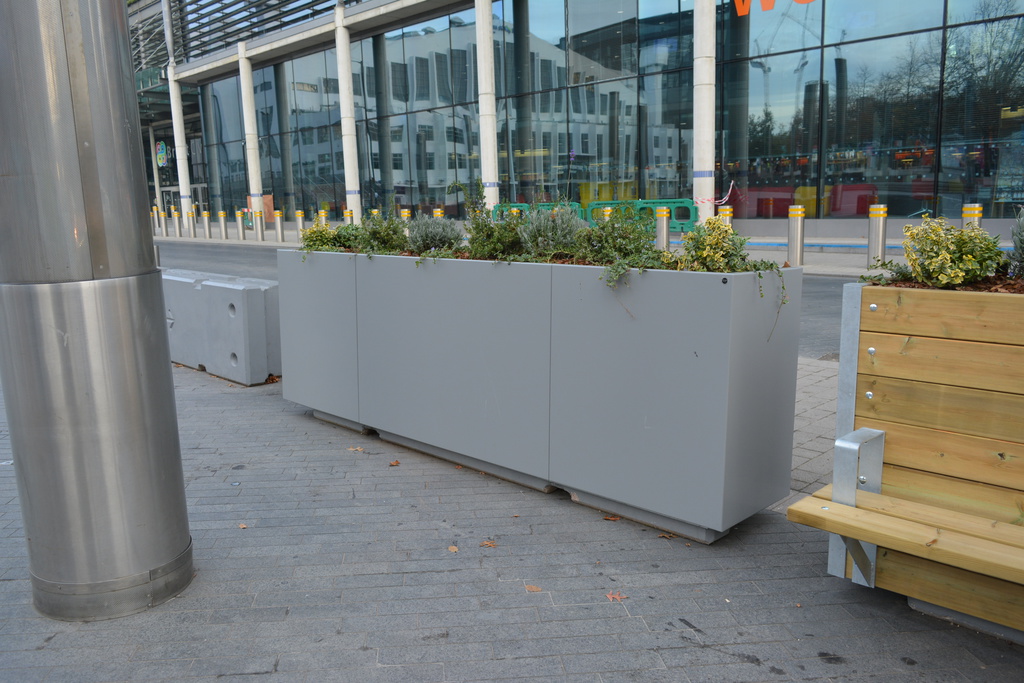 Long barrier planters | Street Design | ESI External Works