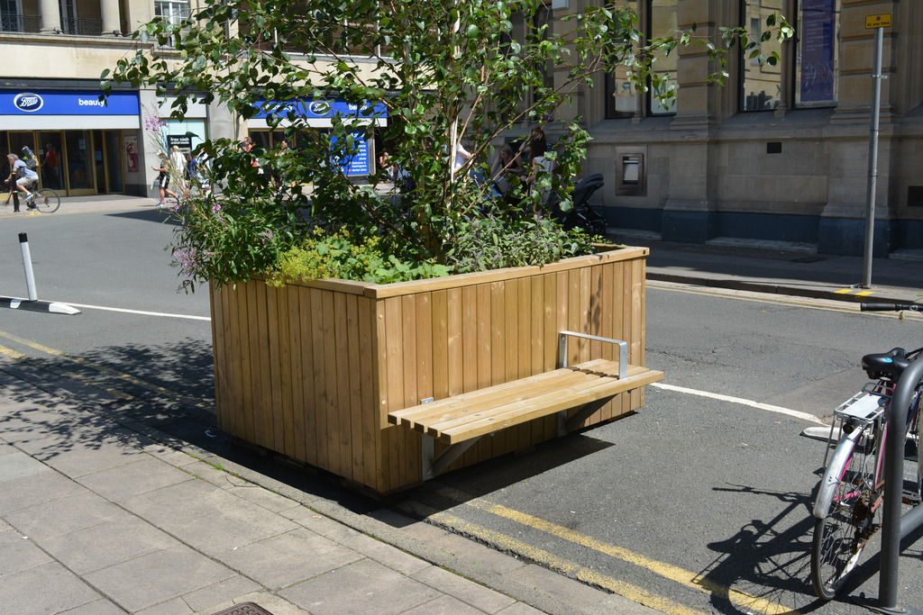 Integrated planters and seating for town centre | Street Design | ESI ...