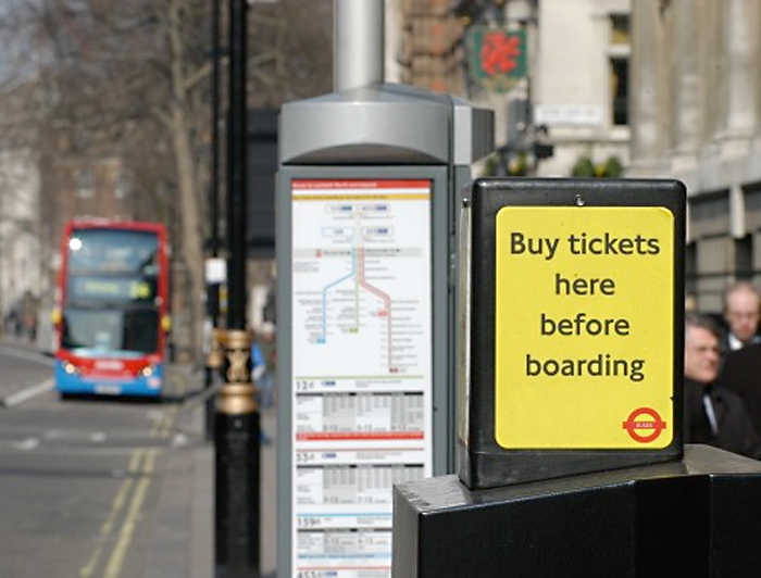 London Buses bus stop information system | Trueform | ESI External Works
