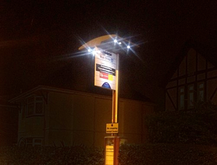 Solar illuminated bus shelters and bus stops | Trueform | ESI External ...