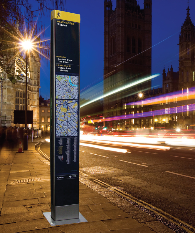 Legible London wayfinding units for Greater London | Trueform | ESI ...