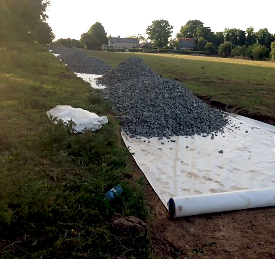 Ground separation lining for access road and apron | Terram | ESI ...